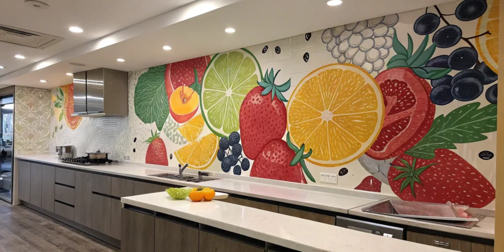 Tableau mural cuisine fruits colorés - déco vibrante pour votre cuisine