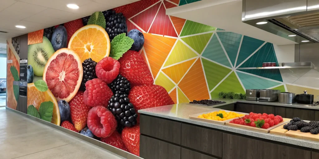 Tableau mural cuisine fruits colorés - déco vibrante pour votre cuisine