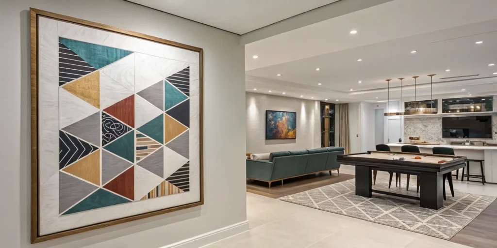 Tableau géométrique moderne - déco graphique & design